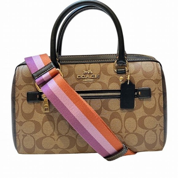 Coach | Bags | Coach Signature Block Draw One Satchel C724 Bag Shoulder ...